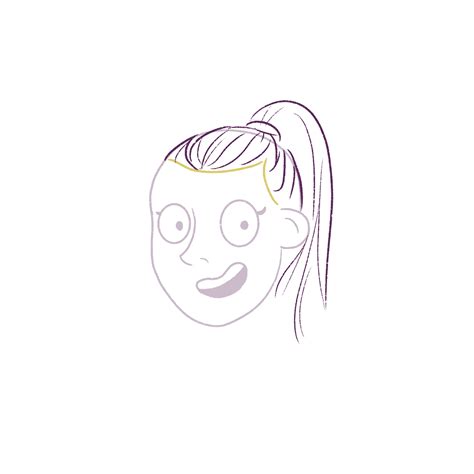 How To Draw A Ponytail Draw Cartoon Style