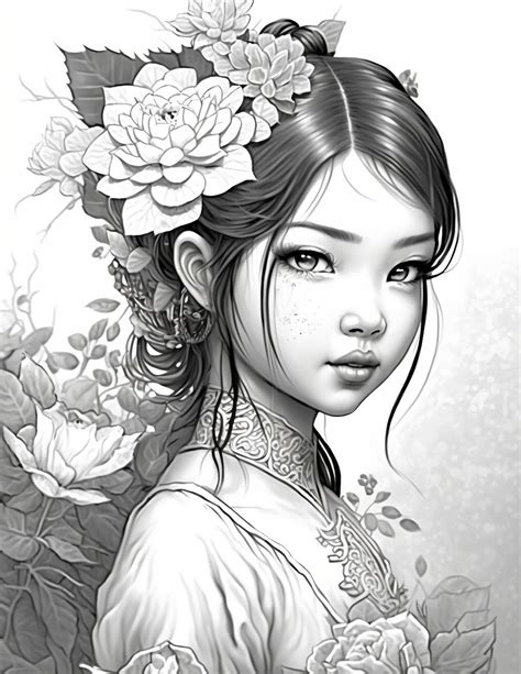Asian Inspired Coloring Pages For Teen Girls Beyond Anime