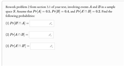 Solved Rework Problem From Section Of Your Text Chegg Com