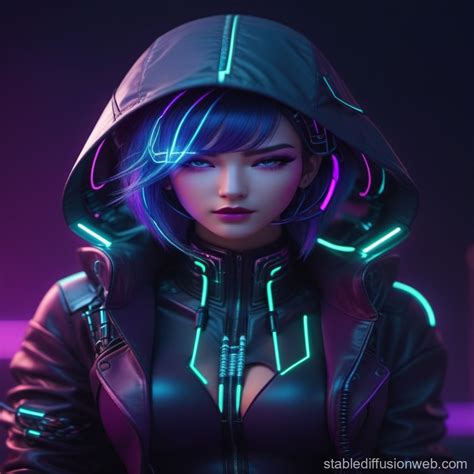 Cyberpunk Girl Character Design Stable Diffusion Online