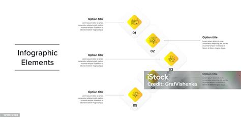 5단계 사각형의 비즈니스 프로세스 차트 인포그래픽 원형 회사 워크플로 그래픽 요소 회사 순서도 프리젠 테이션 슬라이드 템플릿 벡터 정보 그래픽 디자인 0명에 대한 스톡 벡터