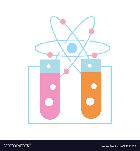 Test Tube Atom Molecule Chemistry Laboratory Vector Image