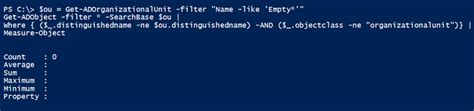 PowerShell Problem Solver Finding Empty Organizational Units In Active