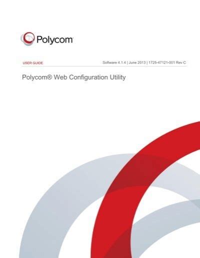 web configuration utility user guide polycom