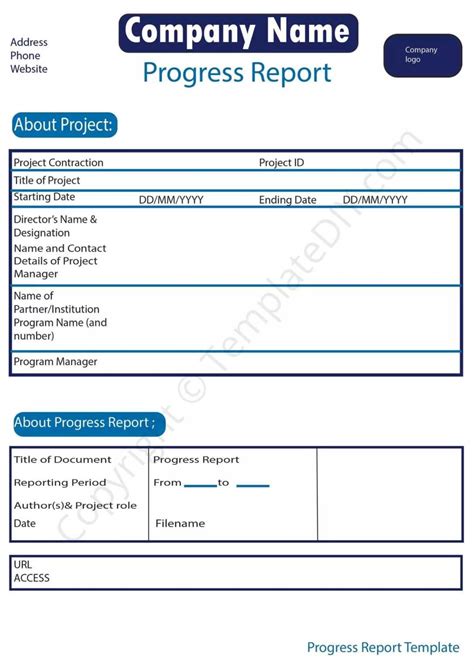 Progress Report Template Blank Printable [pdf Excel And Word] In Summer School Progress Report