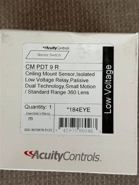 Acuity Controls CM PDT 9 R Sensor Switch Occupancy Sensor Ceiling Mount 184EYE Other Sensors