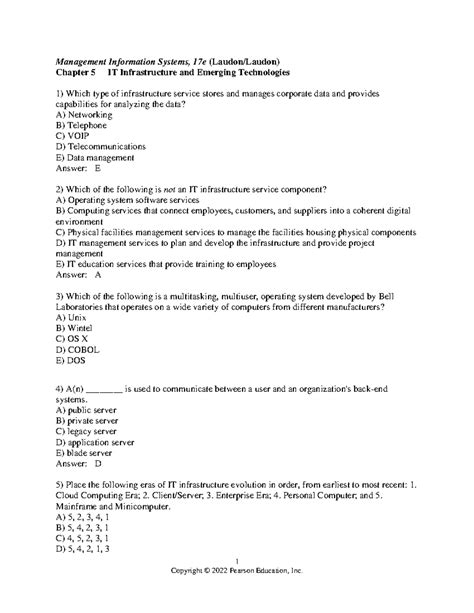 chapter 5 mcqs short questions true false 1 management information