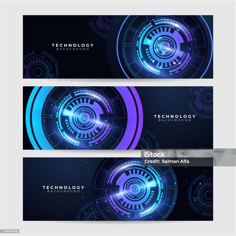 파란색 미래 과학 기술 네트워크 입자 파동 라인의 집합은 Ai 배너 배경을 메쉬합니다 벡터 추상 그래픽 디자인 배너 패턴 배경 웹 템플릿 0명에 대한 스톡 벡터 아트 및