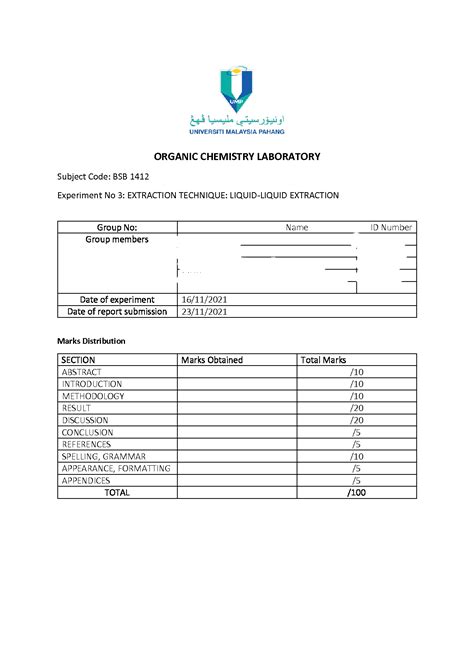 SOLUTION Lab3 Extraction Technique Liquid Liquid Extraction Studypool