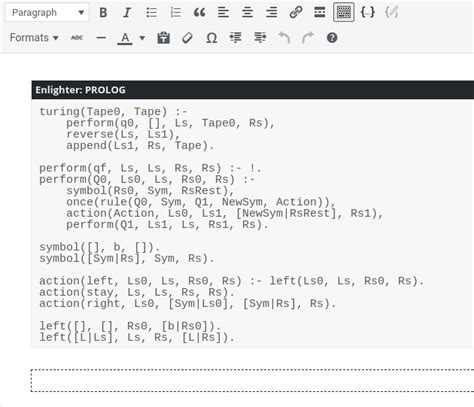 Lisp And Prolog Languages · Issue 67 · Enlighterjspluginwordpress