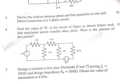 5 Derive The Relation Between Phase And Line Quantities In Star And10De