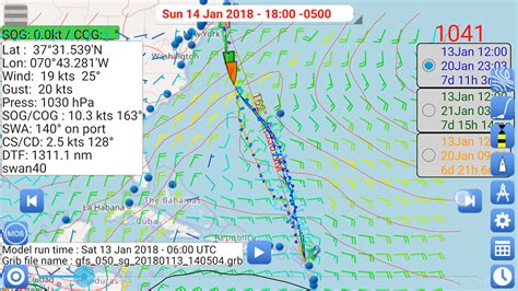 Offshore Weather Routing Using Gribs And Polars