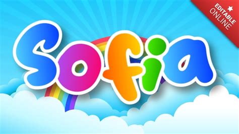 Sofia Multi Colored Rainbow Lettering Text Effect Generator