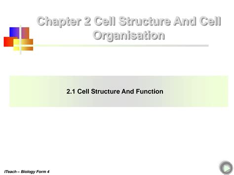 SOLUTION Chapter Cell Structure And Cell Organisation Studypool