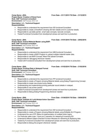 Saurav SAP ABAP Developer 2 Years Experience PDF