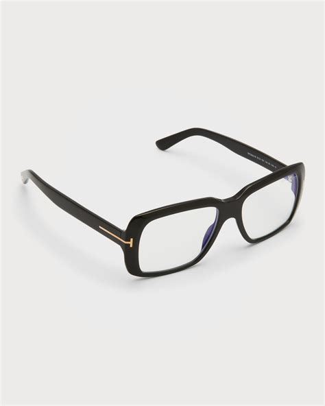 Tom Ford Blue Light Blocking Two Tone Acetate Cat Eye Glasses Neiman