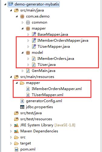 Maven整合mybatisgenerator生成java自定义model实体类dao接口和mapper映射文件 代码 最代码