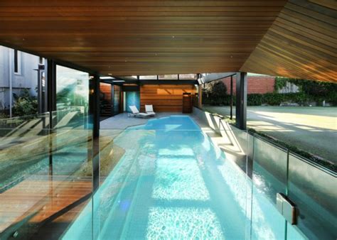 Made Groups Origami Pool House Has A Faceted Timber Ceiling