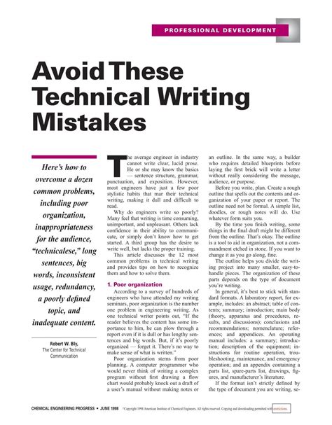 Avoid These Technical Writing Mistakes Pdf File