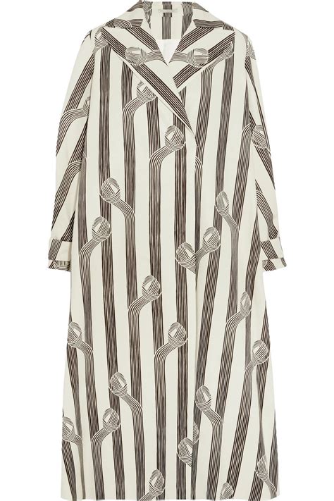 Emilia Wickstead Printed Twill Coat Modesens Twill Coat Clothes