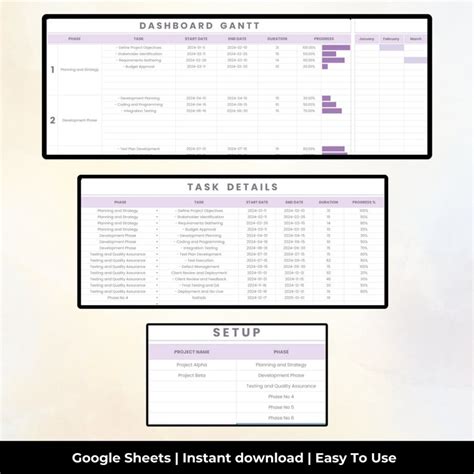 Editable Gantt Chart Excel Dashboard Template Excel Project Management Task Tracker Excel
