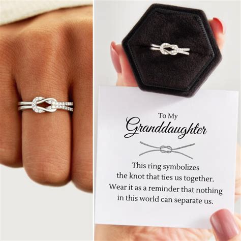 To My Granddaughter Forever Knot Ring