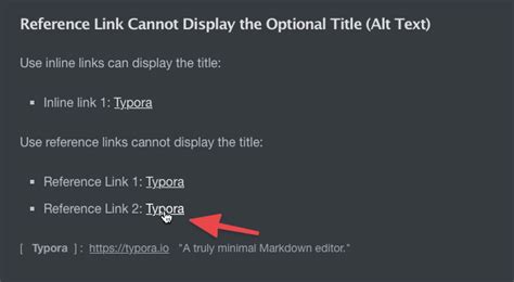 The Render Cannot Display Optional Title For Reference Links Issue Typora Typora