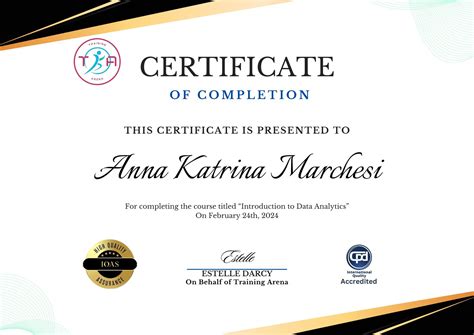 Pdf Certificate Training Arena