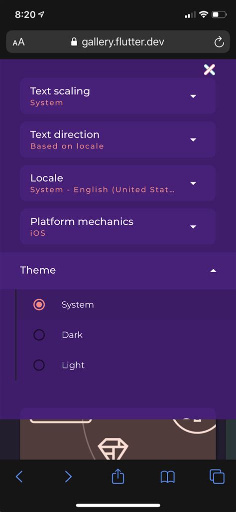 Galleryflutterdev Cupertino Examples Do Not Respect Dark Mode · Issue 55931 · Flutterflutter