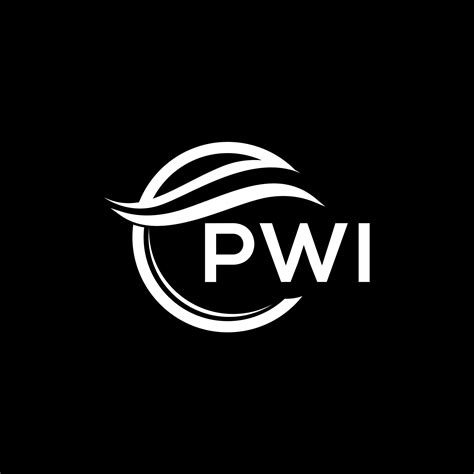 Pwi Letter Logo Design On Black Background Pwi Creative Circle Logo