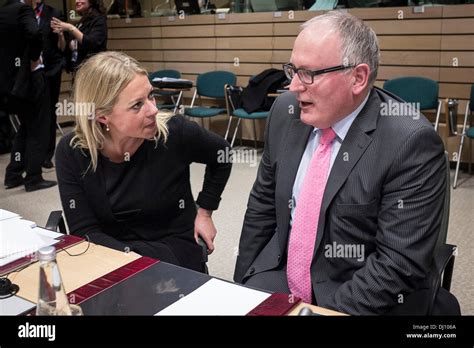 Brussels Bxl Belgium 18th Nov 2013 Dutch Defense Minister Jeanine Hennis Plasschaert L