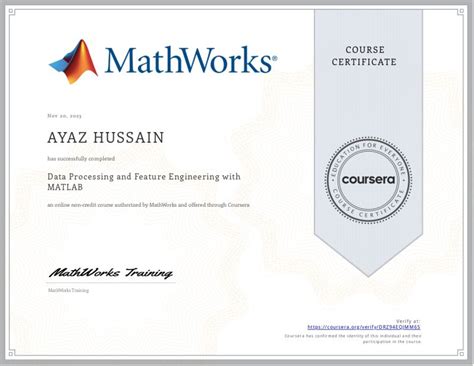 ayaz hussain on linkedin coursera dataanalytics datascience matlab