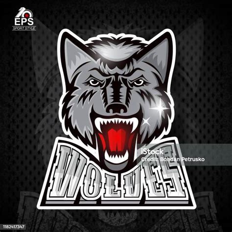 야수 앞머리와 이빨이 있습니다 모든 스포츠 팀 늑대에 대한 라벨 강철에 대한 스톡 벡터 아트 및 기타 이미지 강철 경쟁 금속 Istock