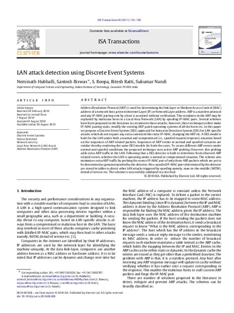 pdf lan attack detection using discrete event systems