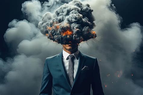 Premium Ai Image Businessman With Exploding Head