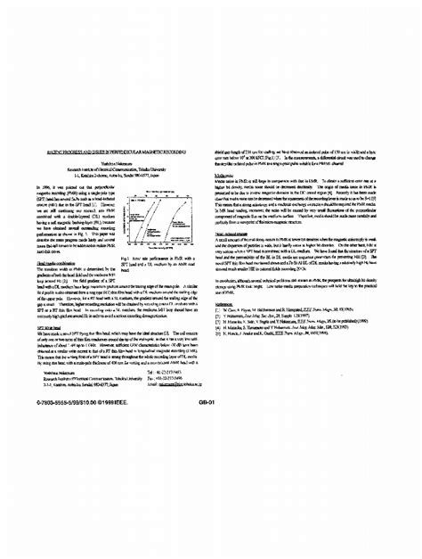 Recent Progress And Issues In Perpendicular Magnetic Recording Ieee Conference Publication