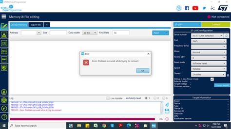 St Link V2 Not Working With Stm32cube Programmer V Stmicroelectronics Community
