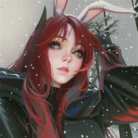 Red Bunny Personagens Ruivas Arte Artes