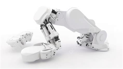3d 렌더링 된 로봇 팔을 보여주는 흰색 배경 기계 팔 로봇 팔 산업용 로봇 배경 일러스트 및 사진 무료 다운로드