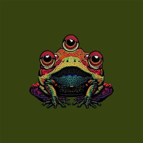 Psychedelic Three Eyed Toad Patch Fine Art Print Astrids