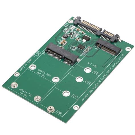 mSATA / M2 NGFF SSD to SATA Converter Adapter Combo Card M.2 2 In 1 ...