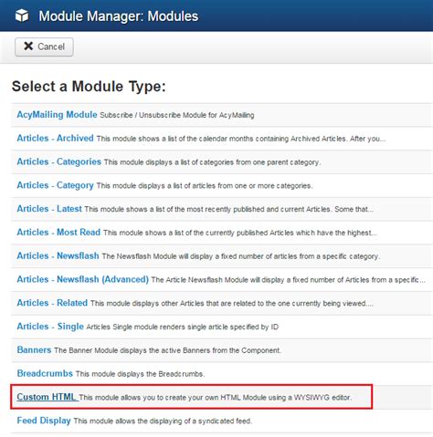 Joomla 3x How To Add Custom Html Module Template Monster Help