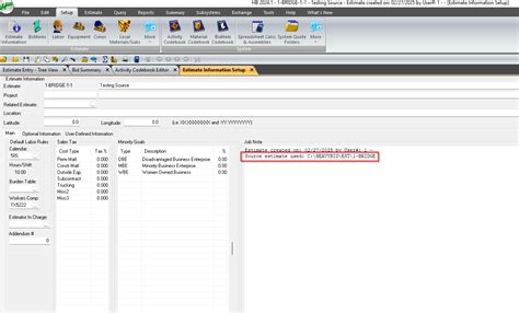 How To Identify Which Source Estimate Was Used To Create An Estimate