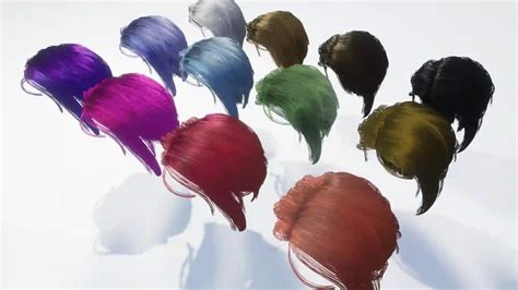 Stylised Hair Shader Game Assets Free