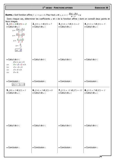 Fonctions De Référence Maths Seconde Exercices Corrigés