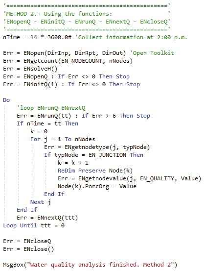 12 Step By Step Water Quality Simulation Using The Epanet Library