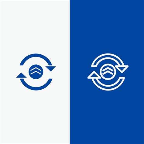 Arrow Refresh Reload Computing Line And Glyph Solid Icon Blue Banner