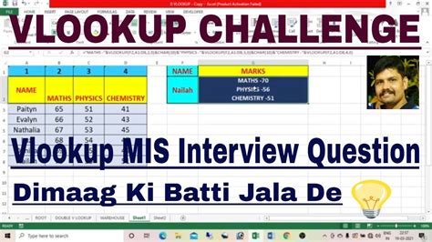 Vlookup Challenge Vlookup Mis Interview Question Excel Interview