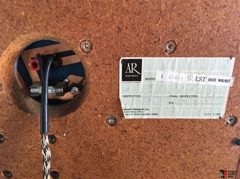 Ar Lst Speakers Acoustic Research Laboratory Standard Transducers