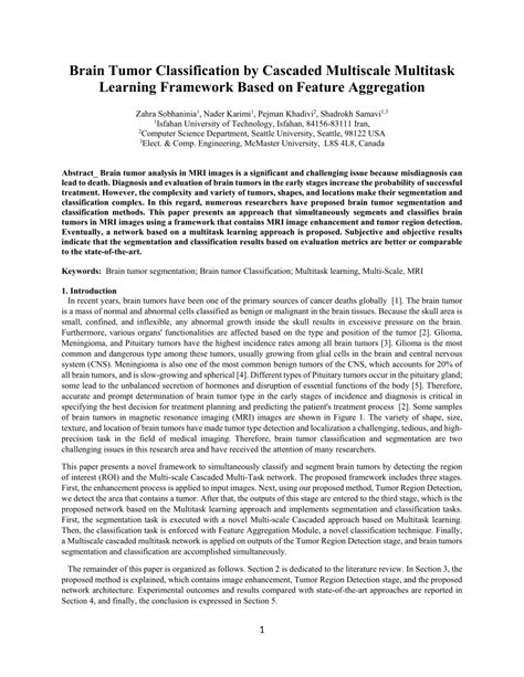 Pdf Brain Tumor Classification By Cascaded Multiscale Multitask Learning Framework Based On
